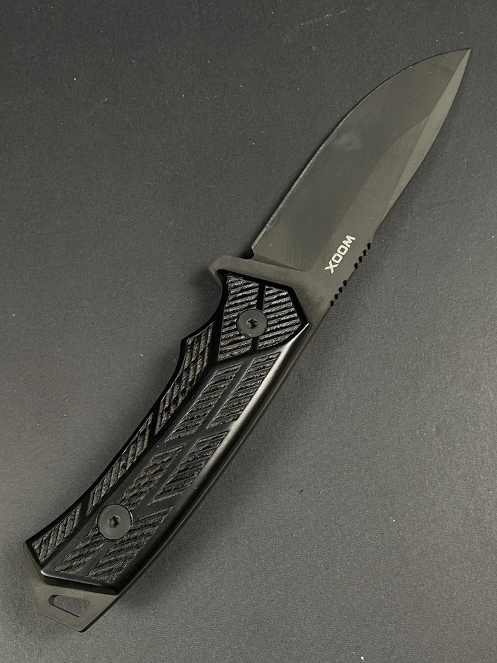 WOOX Rock 62 Phantom Fixed Knife 4.5" Sleipner Steel Blade Black Micarta Handle | eBay