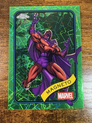 MAGNETO - 2025 Topps Chrome Marvel HULK GREEN LAZER REFRACTOR 06/99 SP ...