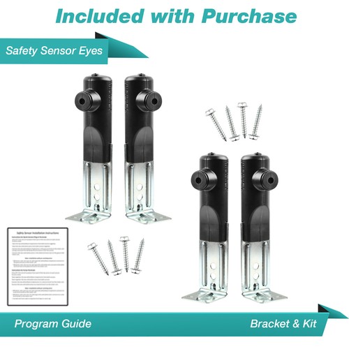 2 Safety Sensor Beam Eyes for Genie STB-B GSTB-R Garage Door Opener ...