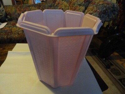 VTG Rubbermaid 2945 Light Pink Octagon Bathroom Vanity Waste Basket ...