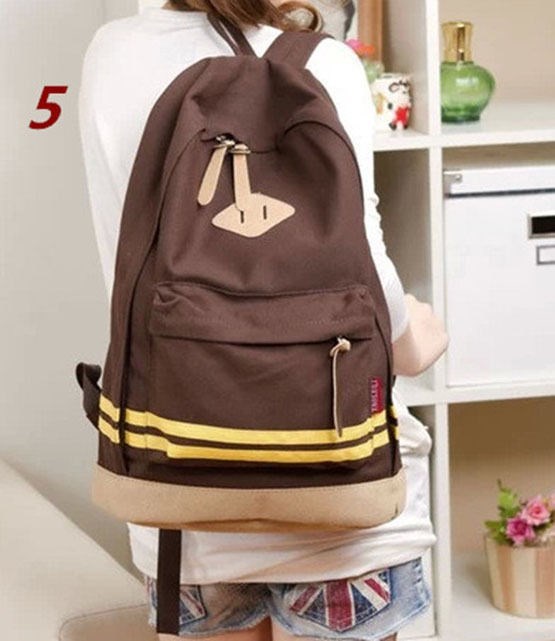 Cute Pig Nose Backpack Student School Bag Canvas bag Travel Rucksack | eBay