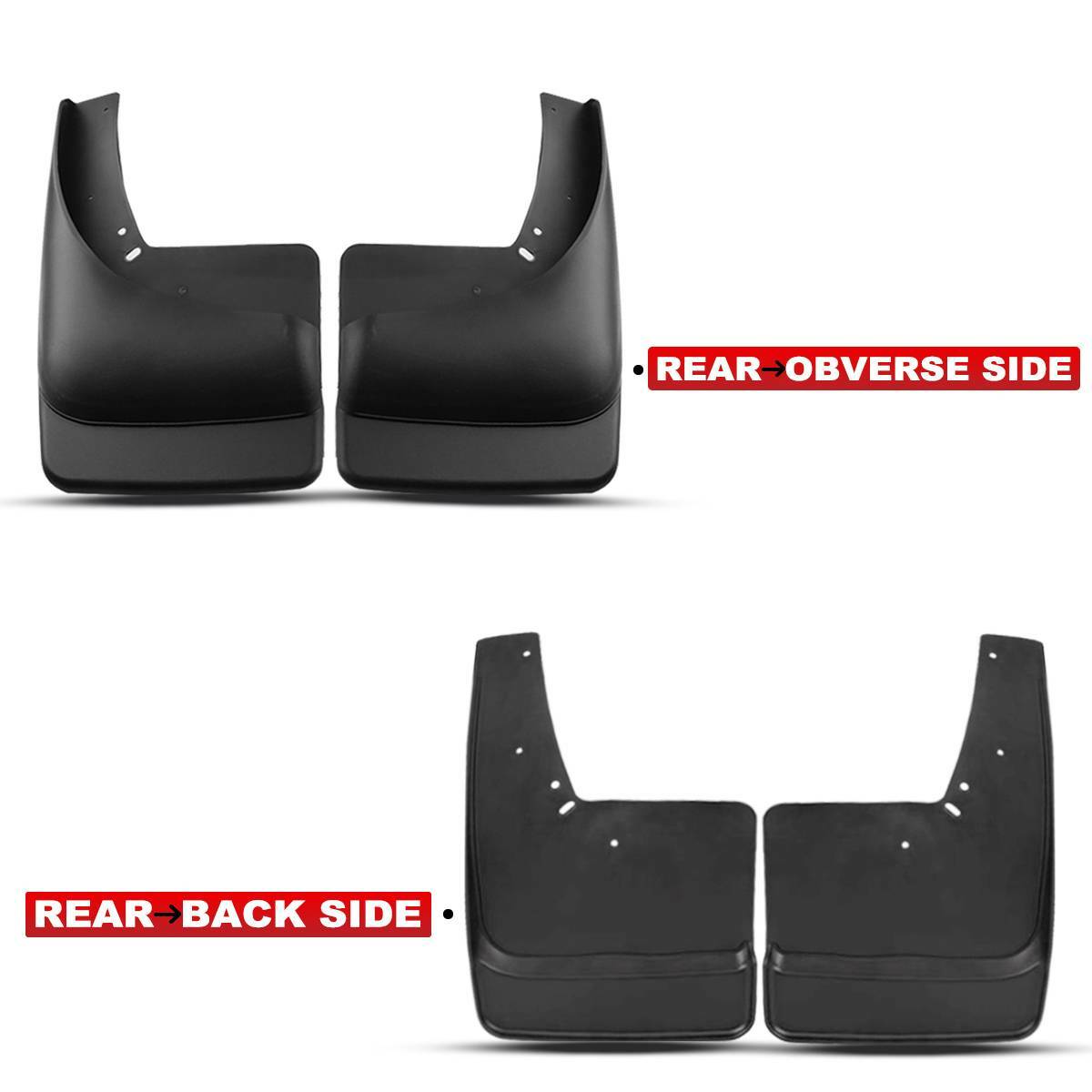 4x Splash Guards for Chevy Silverado 99-07 Yukon Tahoe 00-06 Avalanche ...