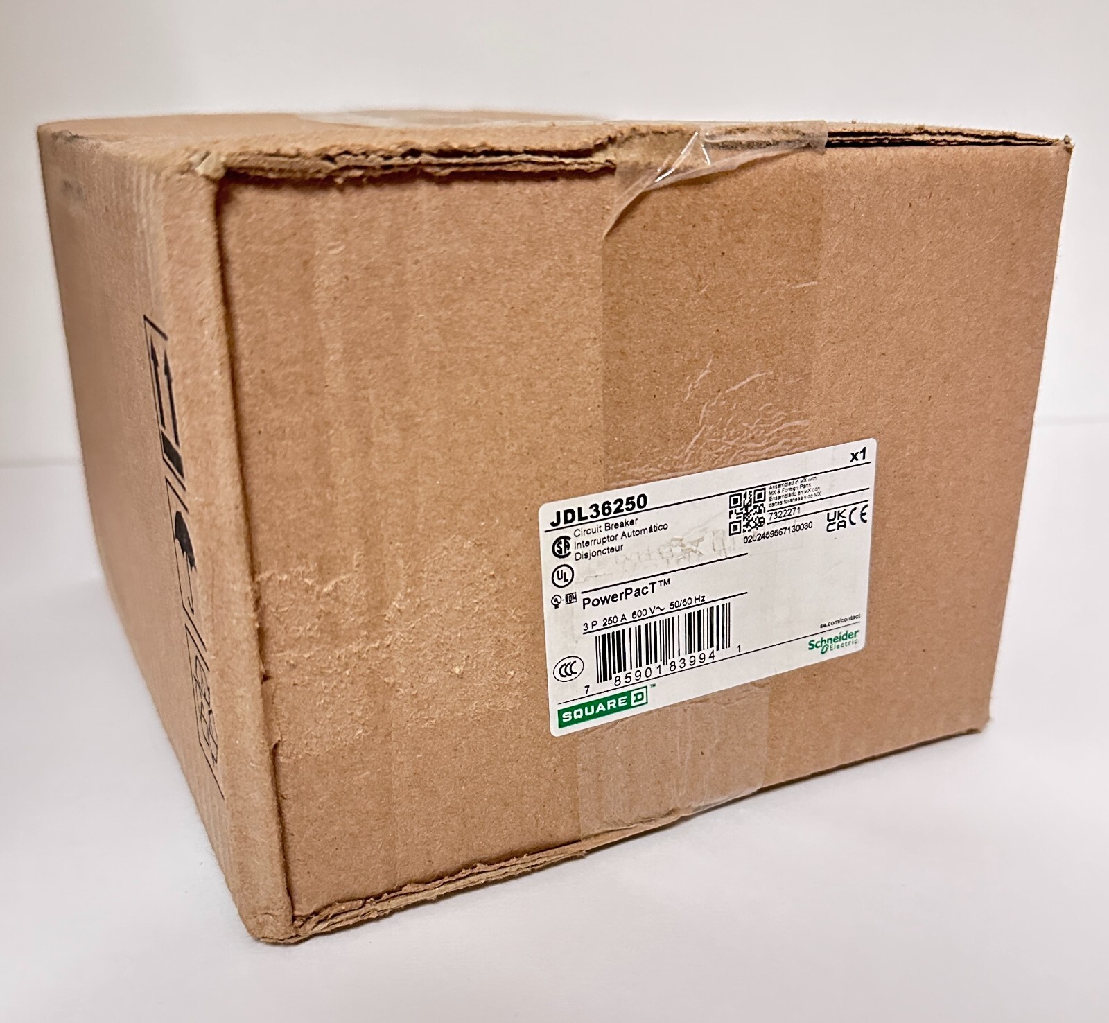 New Square D JDL36250, 3P 250 Amp 600 Volt Circuit Breaker Schneider | eBay