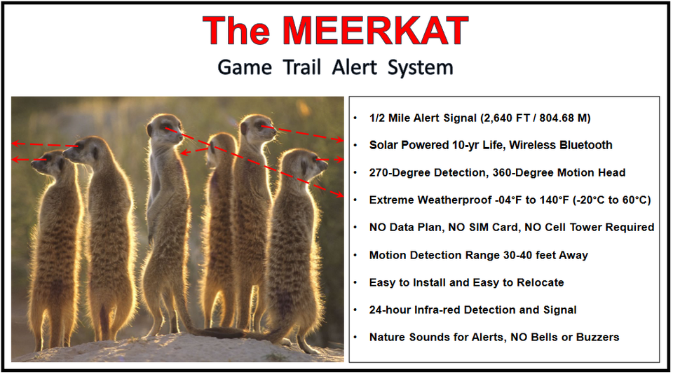 MGT-17 MEERKAT Game Trail Alert System, Hunting Alert, Motion Sensor ...