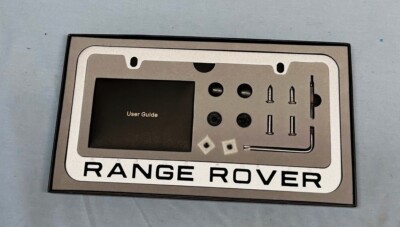 RANGE ROVER LICENSE PLATE FRAME BRUSHED CHROME METAL LOOK W/ MOUNTING ...