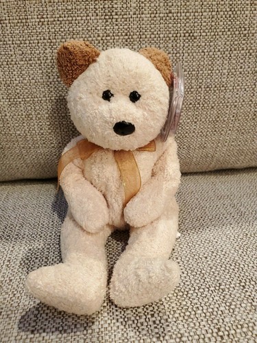 2000 TY Huggy Bear Beanie Baby Retired Super Soft Tan and Brown Stuffed ...