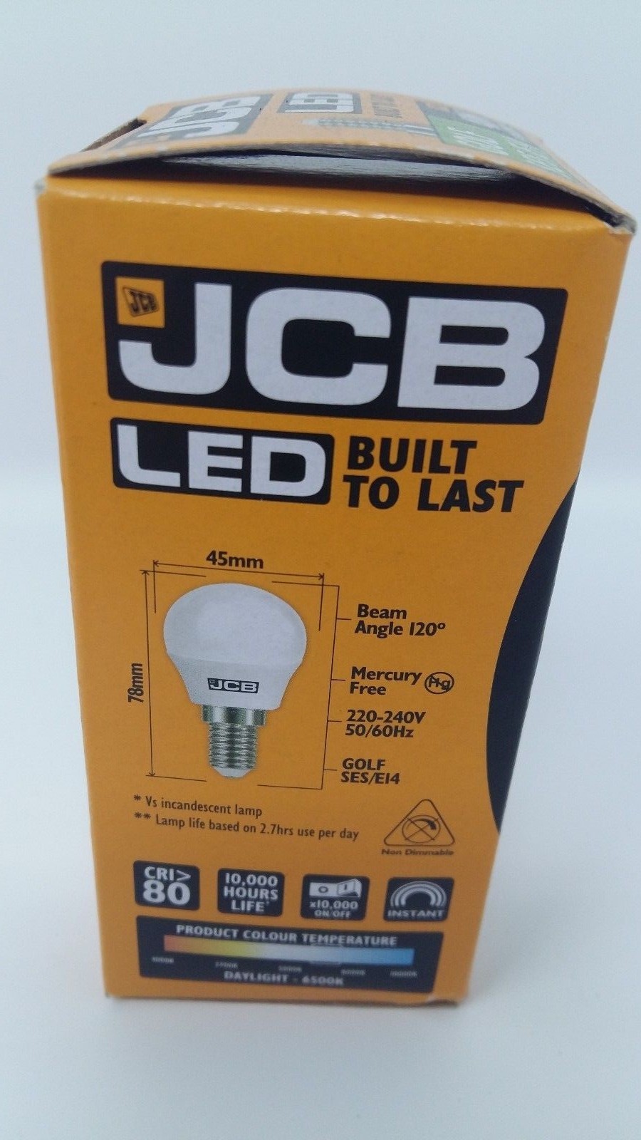 40w LED Round Golf JCB Light Bulbs BC B22 SES E14 Bulb Daylight 6w ...
