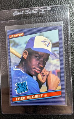 1986 LEAF #28 FRED MCGRIFF ROOKIE CARD RC TORONTO BLUE JAYS | eBay