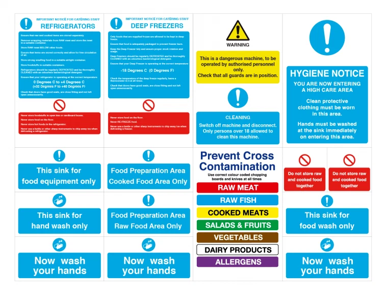Kitchen Safety Signs