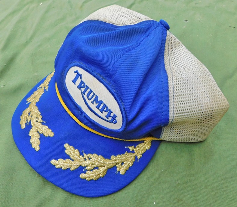 VINTAGE 1950S 1960s TRIUMPH MOTORCYCLE BASEBALL CAP PRE & UNIT DEALER ...
