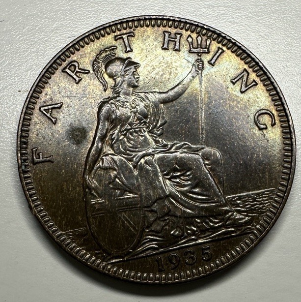 1935 Great Britain George V Farthing - I28 | eBay