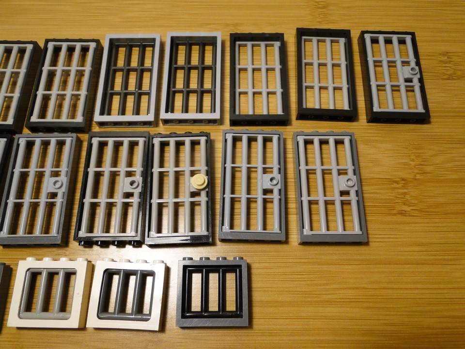 LEGO Police Jail Doors Windows Bars Used Lot | eBay