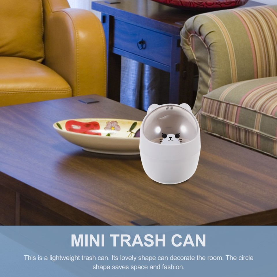 Mini Countertop Trash Can Bin for Desk Cute Storage Bins Cans Bedrooms ...