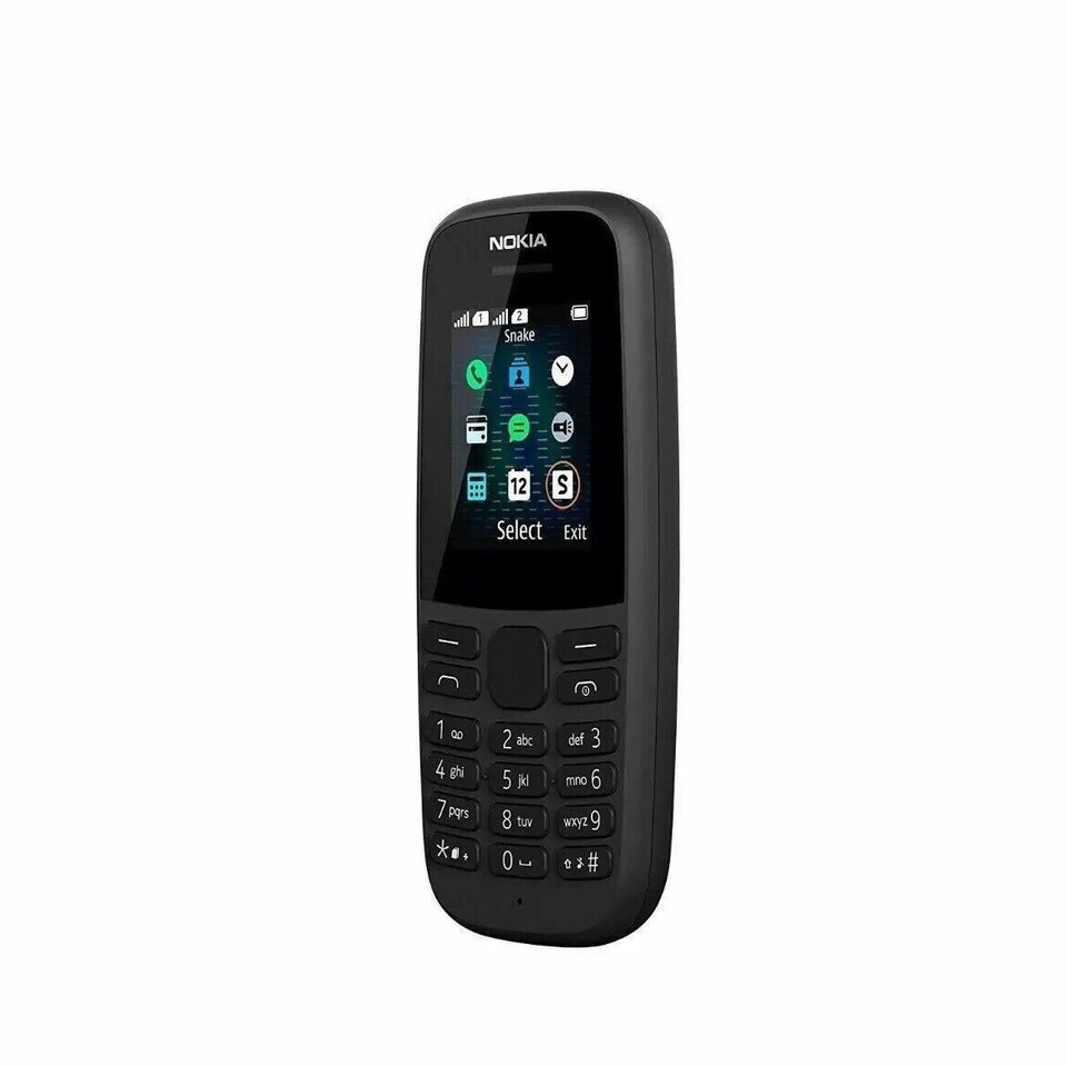 Nokia 105 Dual Sim - Brand New Mobile Phone Unlocked Sim Free - Black ...