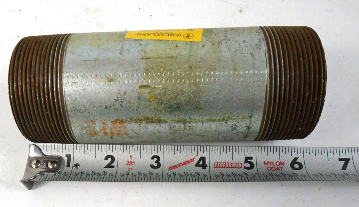 Ridged Steel Conduit 2" x 6" Male Threaded Conduit Coupler Coupling | eBay