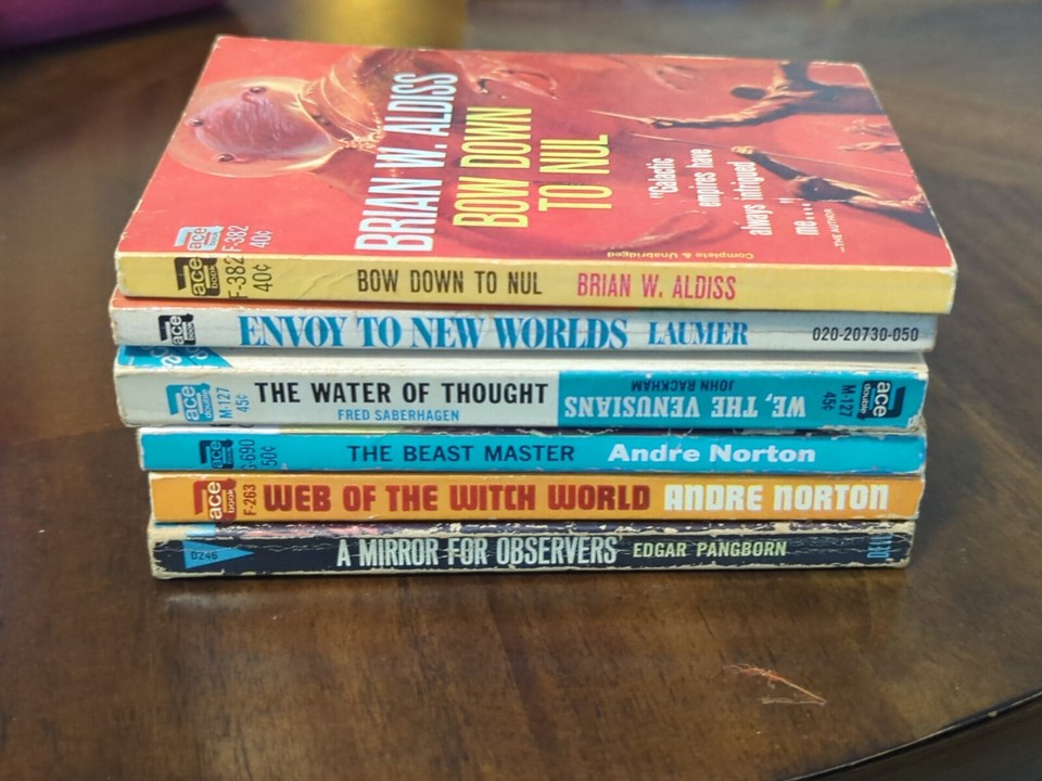 6 Ace sci-fi paperbacks from the 50s and 60s. Vintage mini paperbacks ...