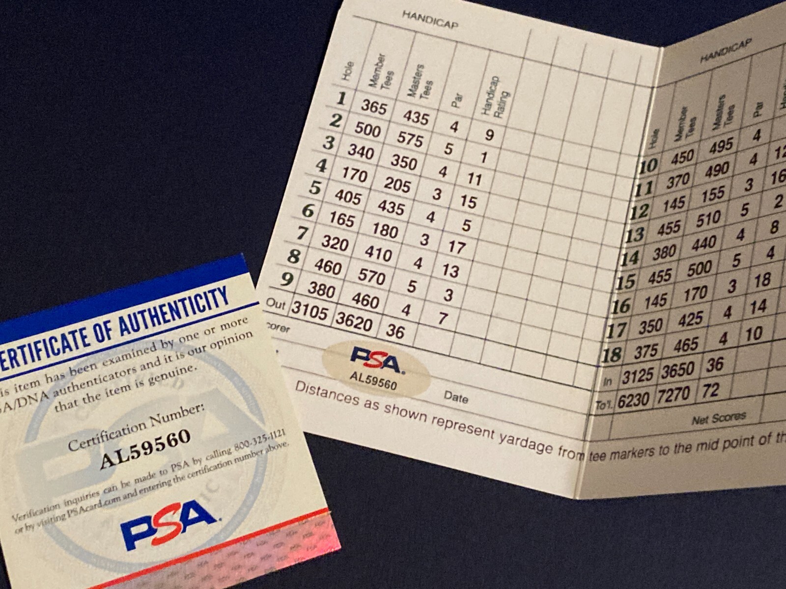 ERNIE ELS Signed Autographed MASTERS Scorecard AUGUSTA GOLF CHAMPION ...