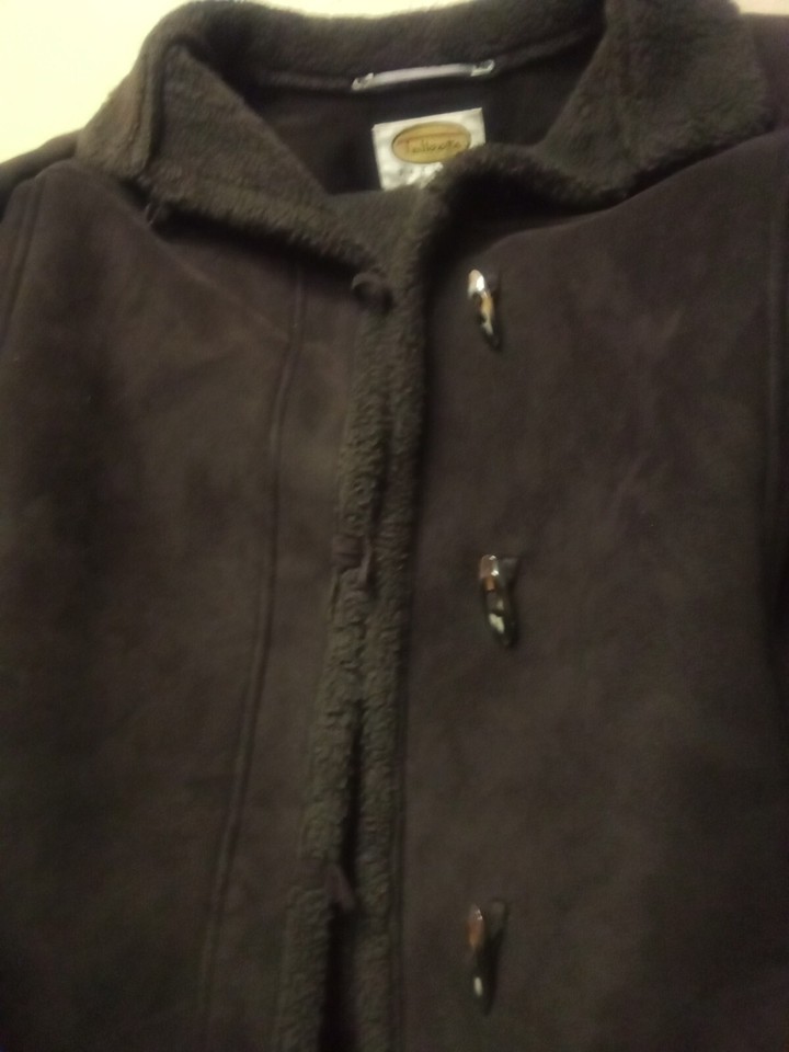 Ladies Talbots Petites S Brown Faux Suede Sherpa Shearling Ladies ...