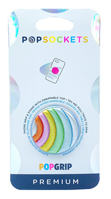 PopSockets Premium Stitched Rainbow Swappable Top PopSocket Pop Socket ...