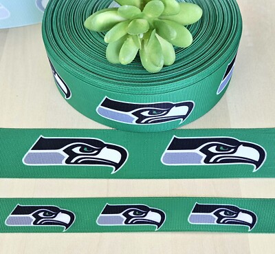 7/8 & 1.5" (1YD) Seattle Seahawks Grosgrain Ribbon Seahawks Football | eBay