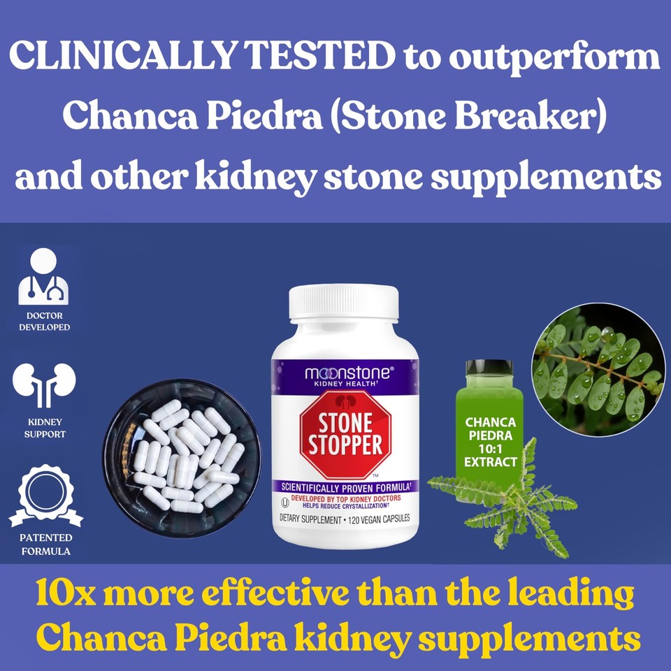 Moonstone Kidney Support Capsules 120 Count Prevent Kidney Stones ...