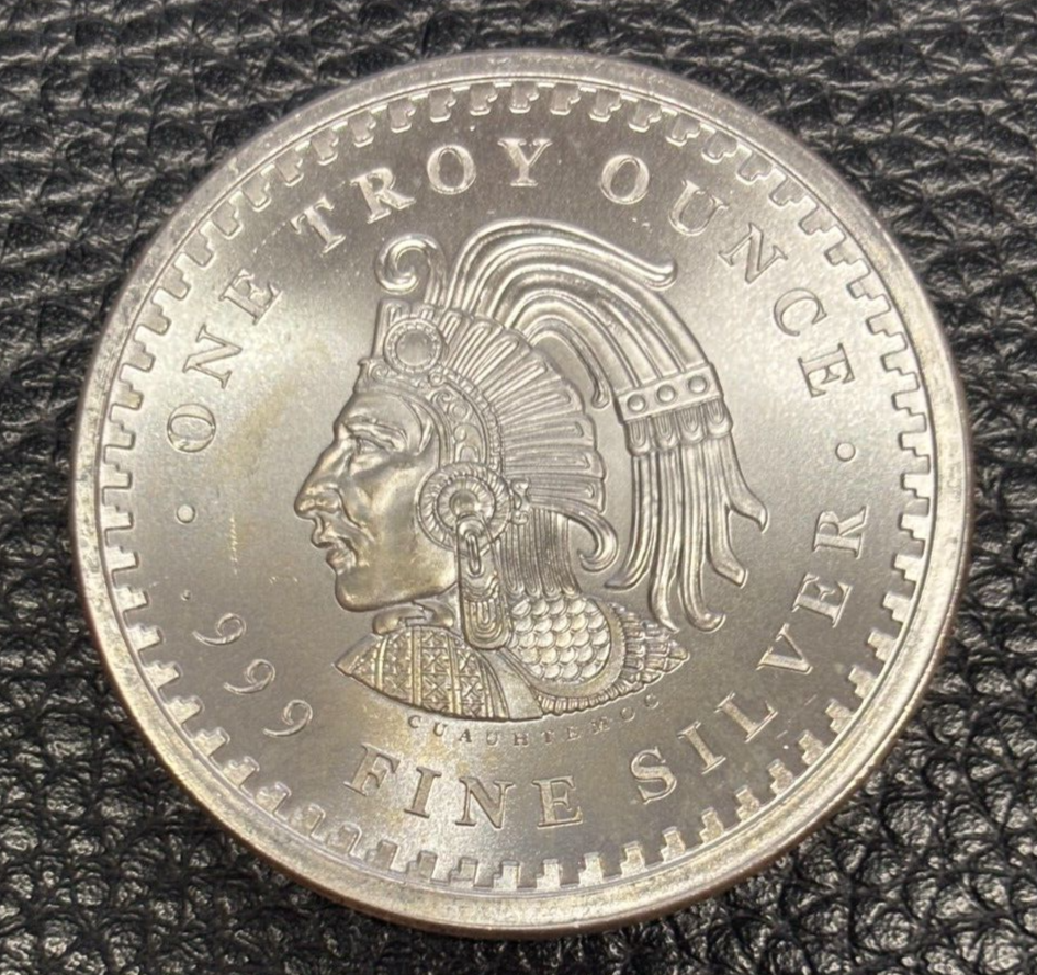Cuauhtemoc Mayan Calendar 1 Troy Ounce .999 Fine Silver Round | eBay