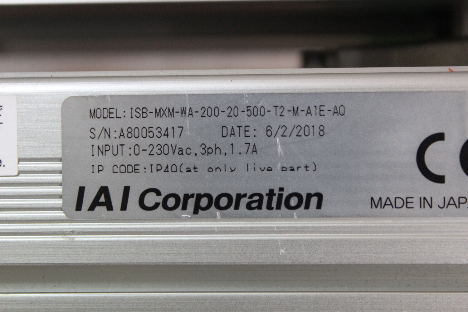 IAI ISB-MXM-WA-200-20-500-T2-M-A1E-AQ, 1Pcs, Free Expedited Shipping | eBay