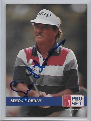 Golf Card IP auto 1992 Pro Set SIMON HOBDAY | eBay