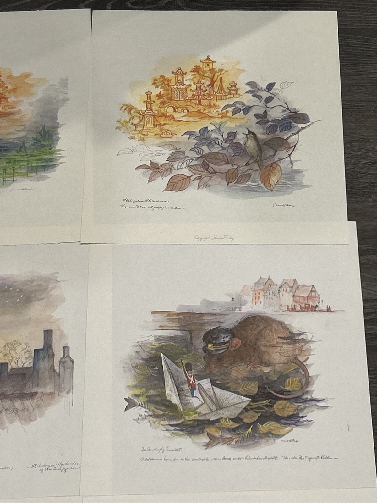 Studies by Mads Stage 1987 H.C. Andersen Calendar, Lot of 12 Rare ...