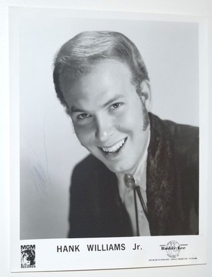Hank Williams Jr. REAL hand SIGNED Vintage 8x10" Promo Photo COA ...