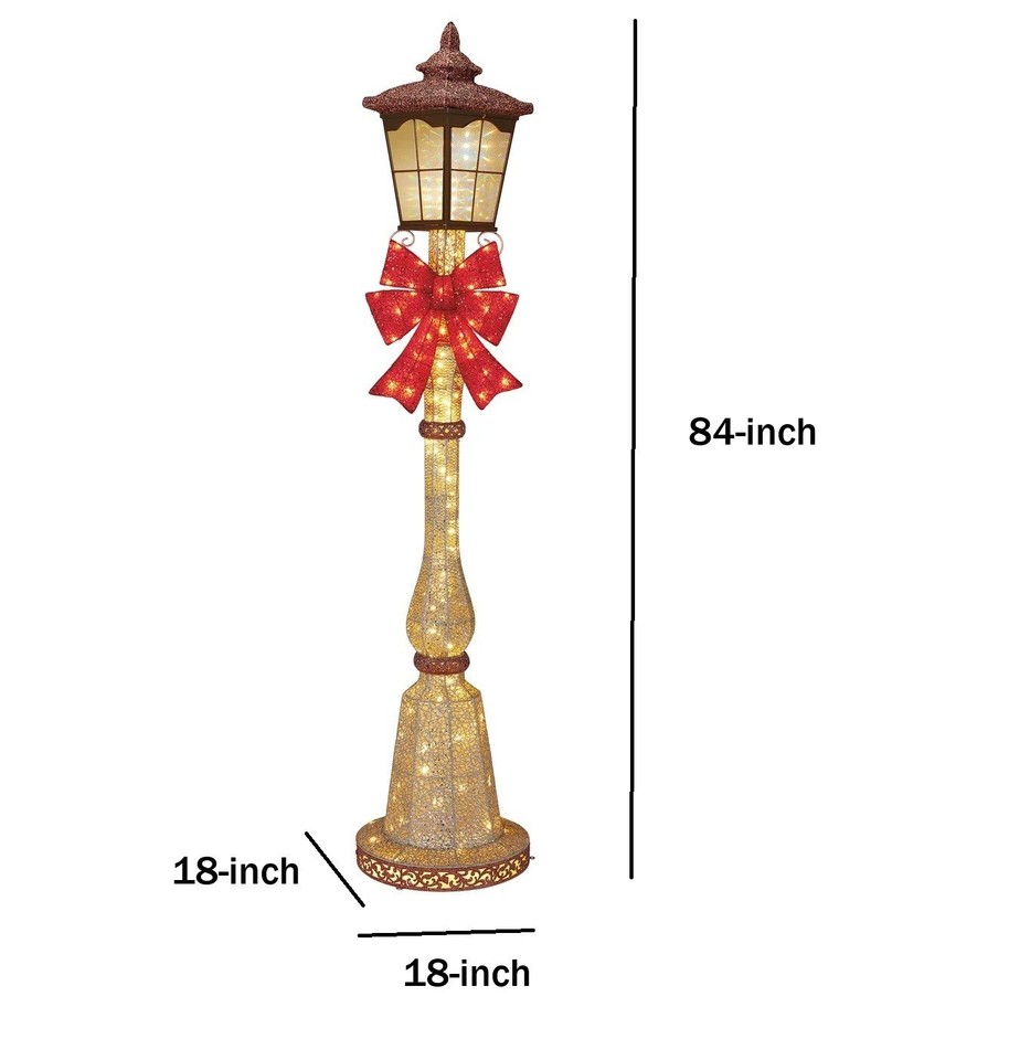 7 ft Foot Lamp Post 150 LED Light Indoor/Outdoor Victorian Christmas ...