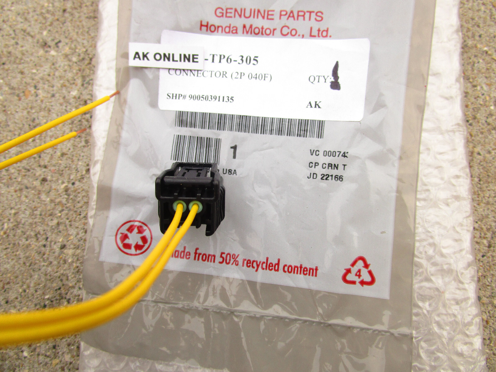 2016-2018 Honda Pilot Rear Tail Light Back Up Light Pigtail Connector ...