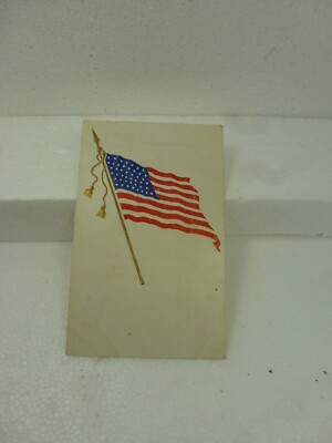 Antique Postcard Undivided American Flag Embossed Unused Unposted | eBay