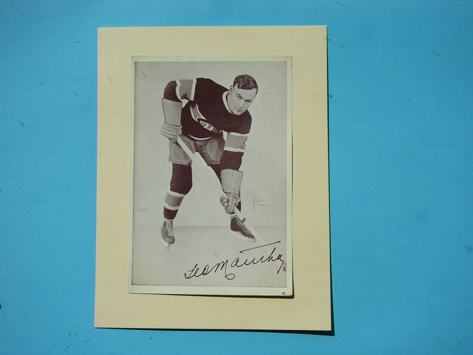 1935/40 CROWN BRAND HOCKEY PHOTO #60 GEORGES GEO MANTHA SHARP!! 35/40 ...