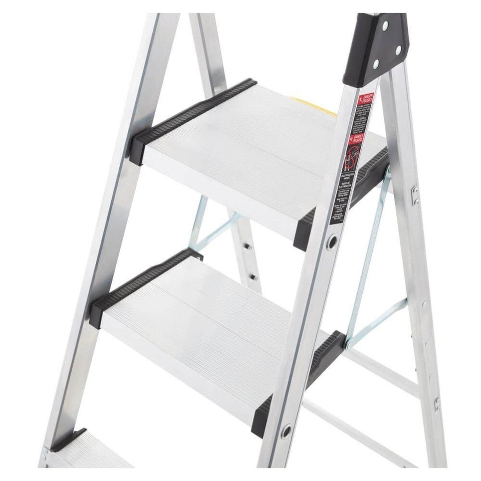 Ladder 5.5 ft. Aluminum Dual Platform Heavy-Duty Project Bucket 10 ft ...