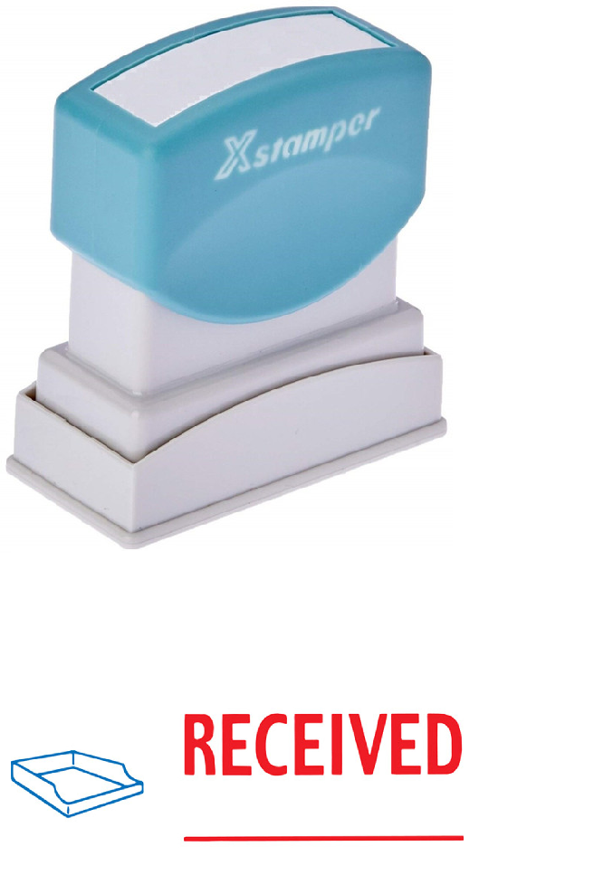 X-STAMPER 2030 RECEIVED with Tray SELF-INKING MESSAGE STAMP XSTAMPER RED B428 | eBay