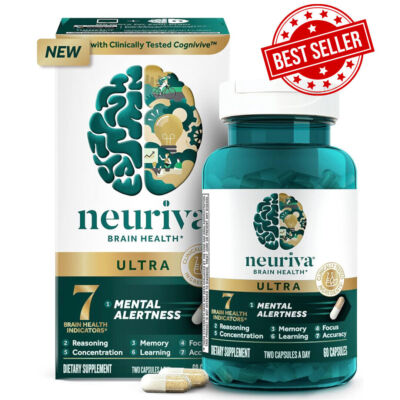 Neuriva Ultra Brain Health Mental Alertness Memory Focus 60 Capsules ...