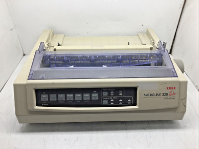 Oki MICROLINE 320 Turbo 9 Pin Dot Matrix Printer GE7000A No paper tray ...