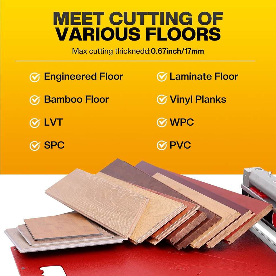 13" Laminate Floor Cutter – 17Mm Manual Vinyl Plank Cutter for LVP, SPC ...