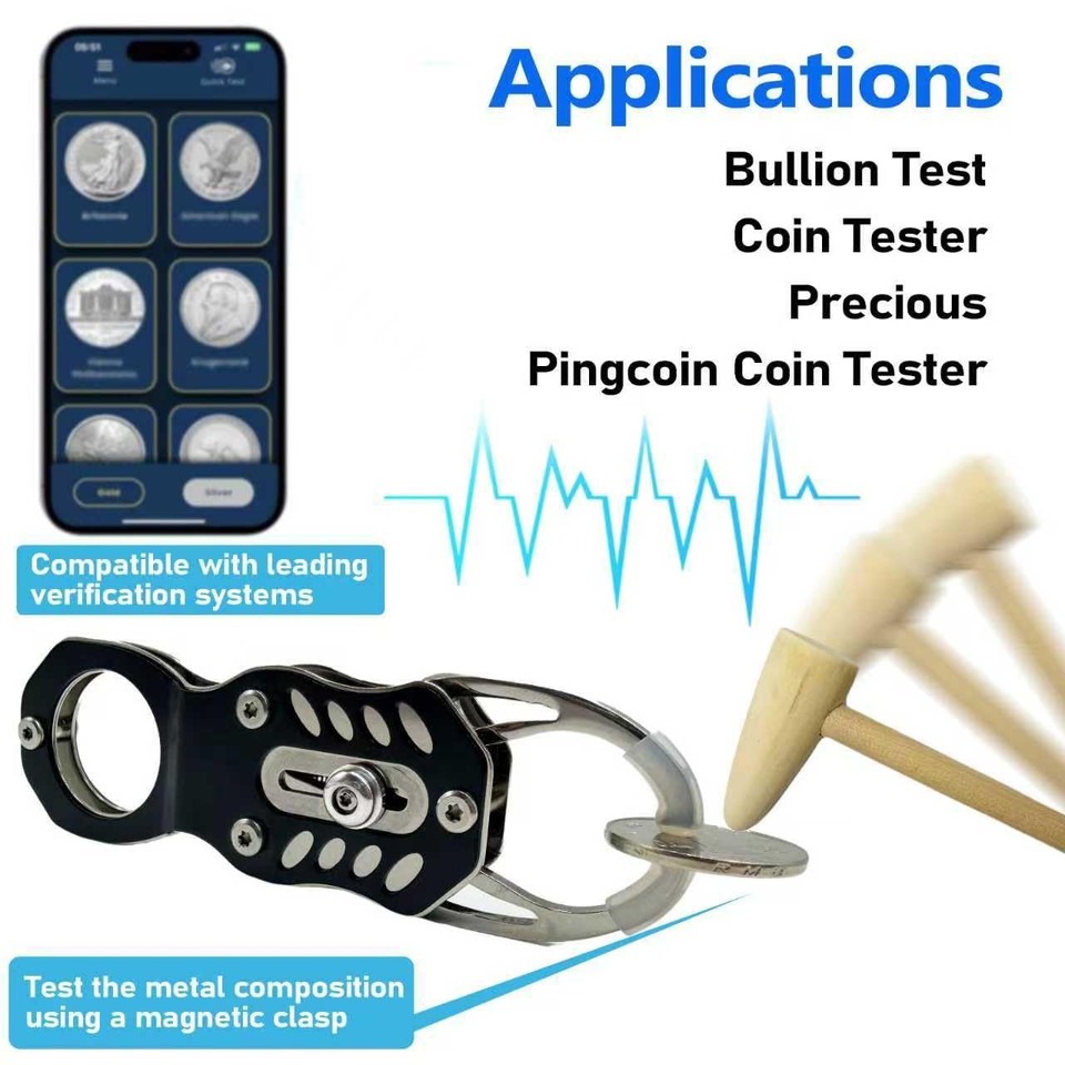 Coin Ping Testing Parts kit,Gold & Silver Pocket Pinger Coin Tester ...