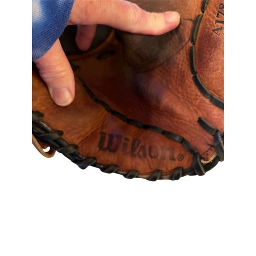Wilson 12.5" Baseball Glove Brown Unisex MLB Logo Patch steerhide ...