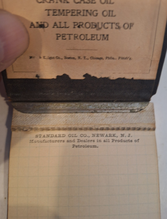 1903–1904 Standard Oil Company Newark NJ Branch Leather Notebook ...