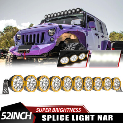 COLIGHT 52inch LED Round Driving Linkable Light Bar Work Spot Flood ...