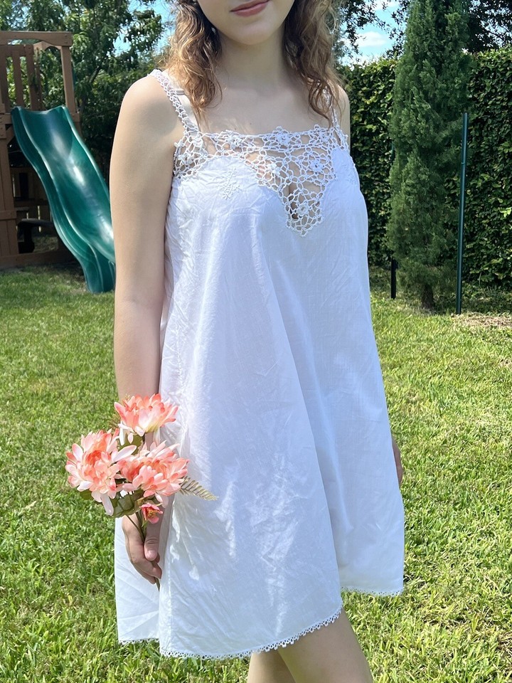 Antique Victorian Edwardian Cotton & Crochet Lace Teddy Button Crotch ...