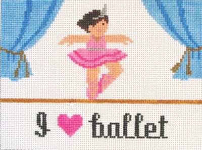 I Love Ballet Hand Painted Needlepoint Canvas | eBay