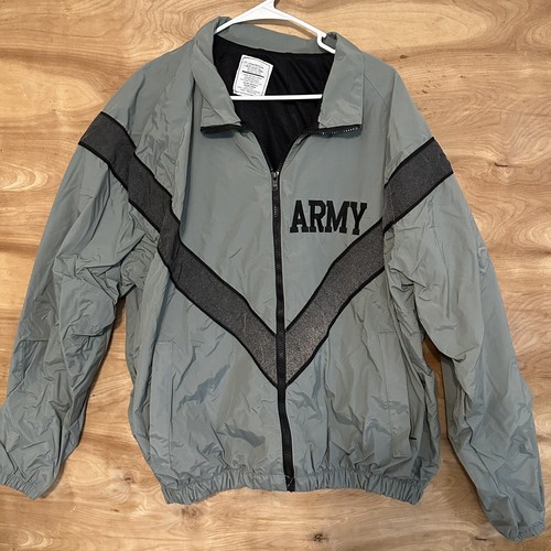 Unicor US Army IPFU Reflective Gray PT Vented Windbreaker Jacket Sz ...