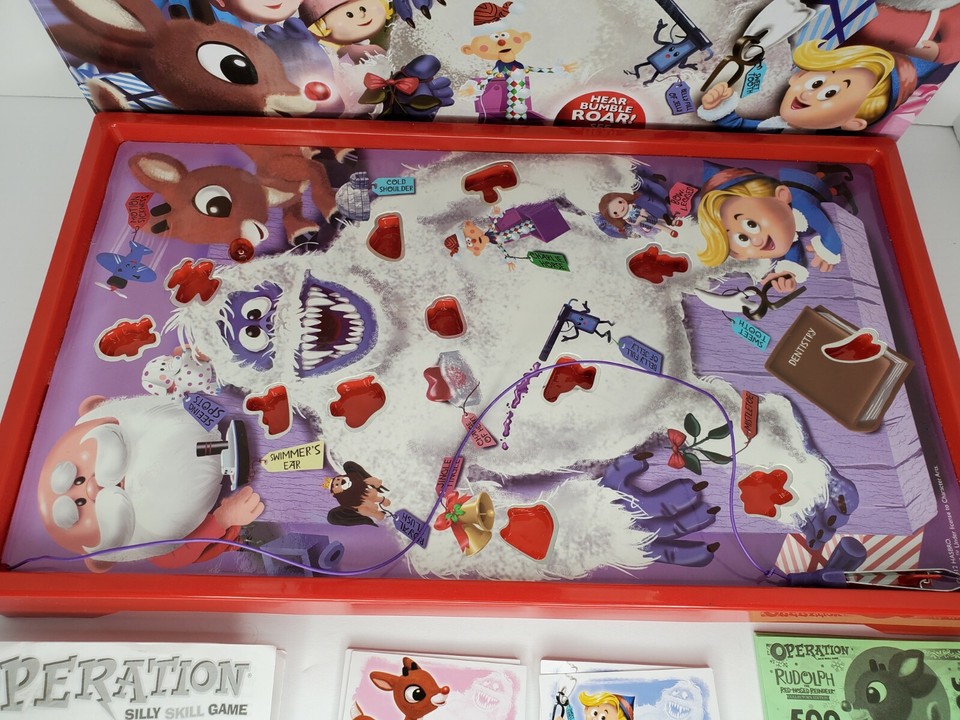 Hasbro Operation Game Rudolph The Red Noised Reindeer Christmas Edition ...