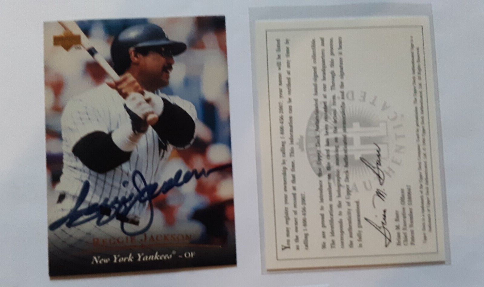 1995 UD Upper Deck Reggie Jackson On-Card AUTOGRAPH #AC1 (BB) | eBay