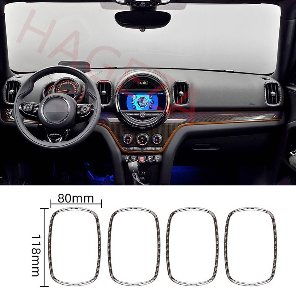 Carbon Fiber Dashboard Air Vent Outlet Trim for MINI Cooper Countryman ...