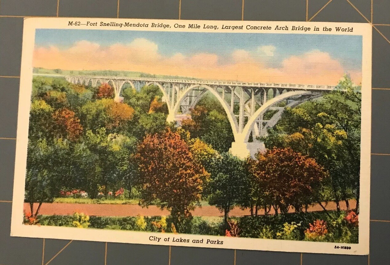 Fort Snelling-Mendota Bridge, Minnesota, MN Vintage Postcard | eBay